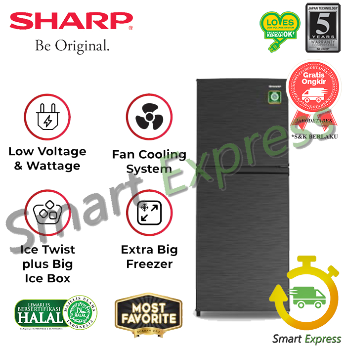 Jual KULKAS SHARP SJ-236 MN-HS / SJ236MNHS / SJ 236 MNHS - (2 PINTU ...