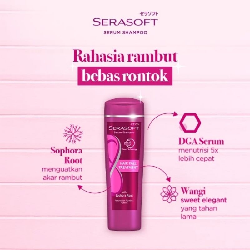 Jual Serasoft Serum Shampoo Hair Fall Treatment 340ml | Shopee Indonesia
