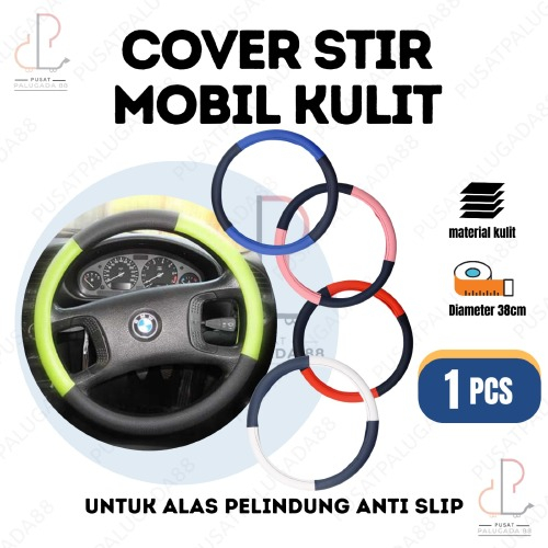 Jual Sarung Stir Cover Setir Mobil 38 cm 38cm Merah Pink Putih Biru ...