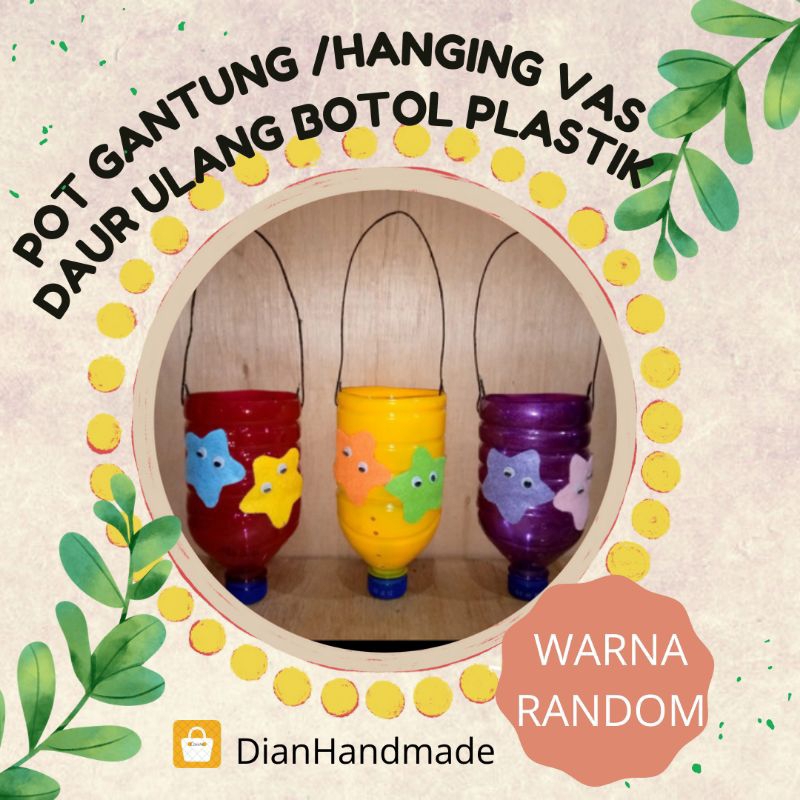 Jual Prakarya Vas Bunga Pot Gantung Pot Tanaman Pot Gantung Botol ...