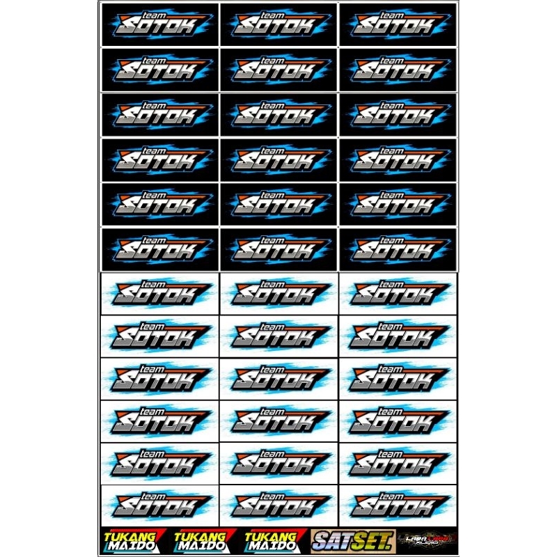 Jual Stiker team sotok 1 lembar Hologram,vynil,cromo | Shopee Indonesia