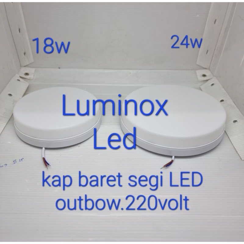 Jual lampu teras plafon led outbow 18w 24w / kap baret led bulat round ...