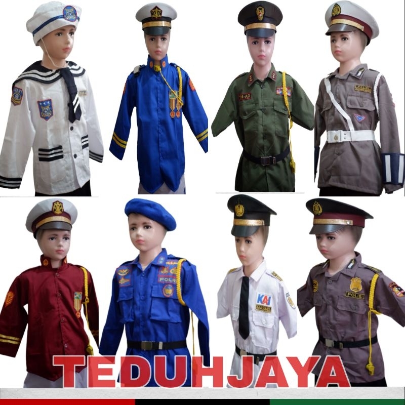 Jual BAJU SERAGAM POLISI ANAK SATU SET / BAJU SERAGAM PILOT ANAK / BAJU ...