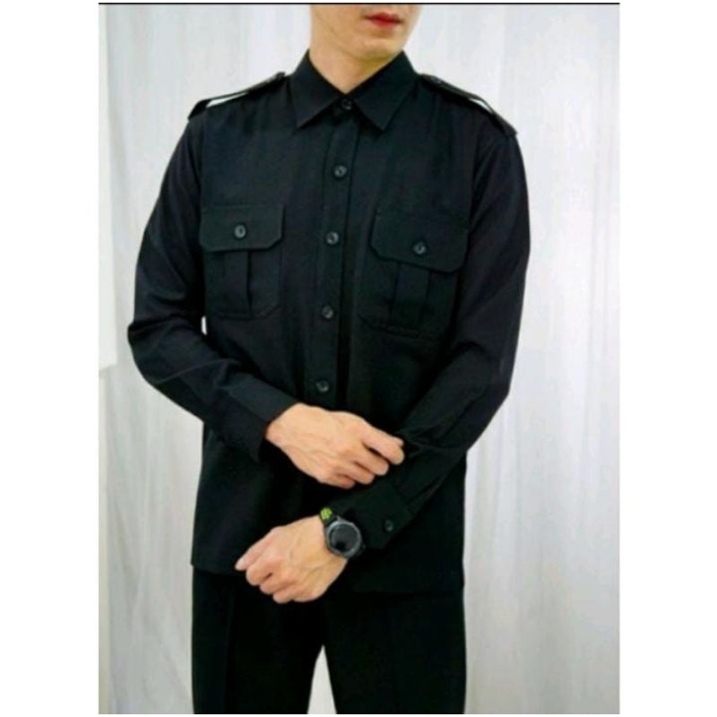 Jual Baju Seragam Security Lengan Panjang/Stelan Safari Satpam Driver ...