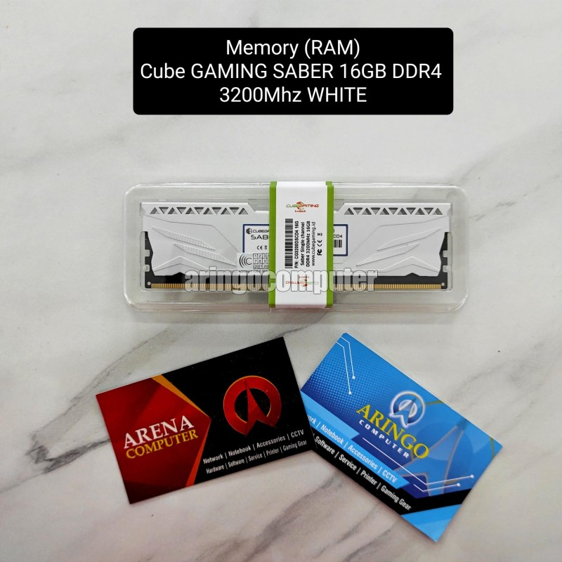 Jual Memory (RAM) Cube GAMING SABER 16GB DDR4 3200Mhz WHITE | Shopee Indonesia