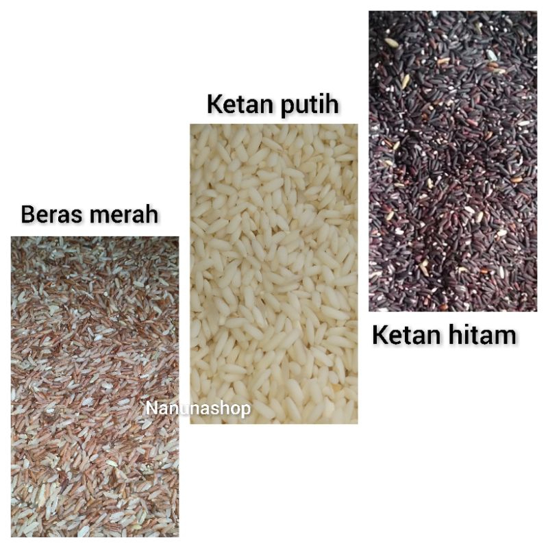 Jual Beras merah,beras ketan putih dan hitam kiloan | Shopee Indonesia