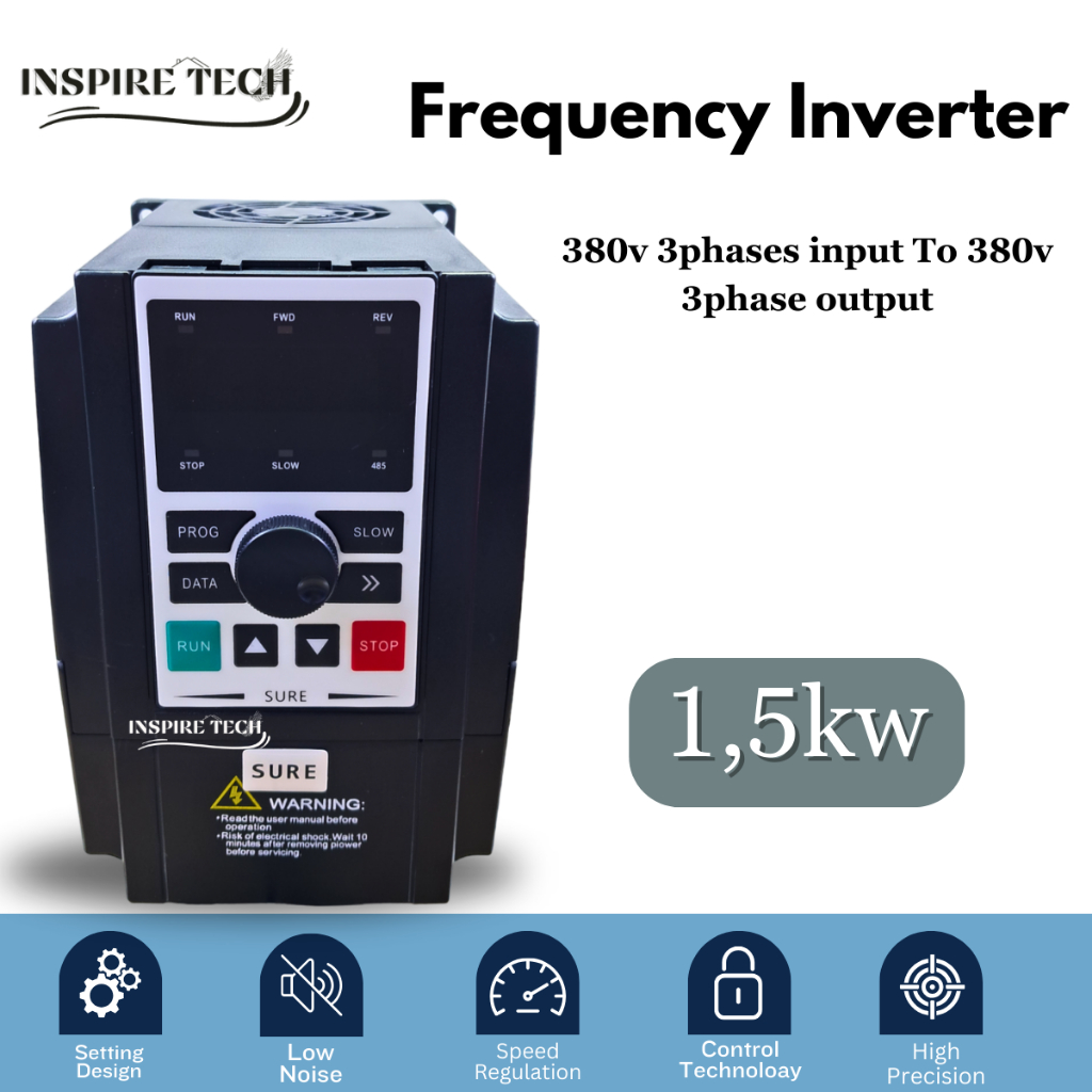 Jual Inverter 1.5KW 380v input 3phases input To 380v 3phase output Speed Controller Variabel ...