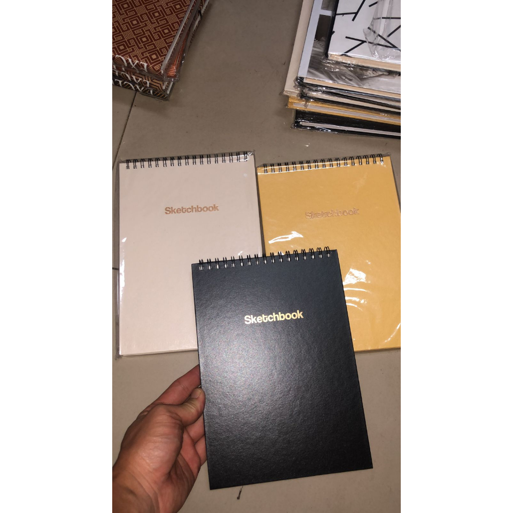 Jual scetch book ring kawat ukuran a5 isi 40 lembar kertas putih ...