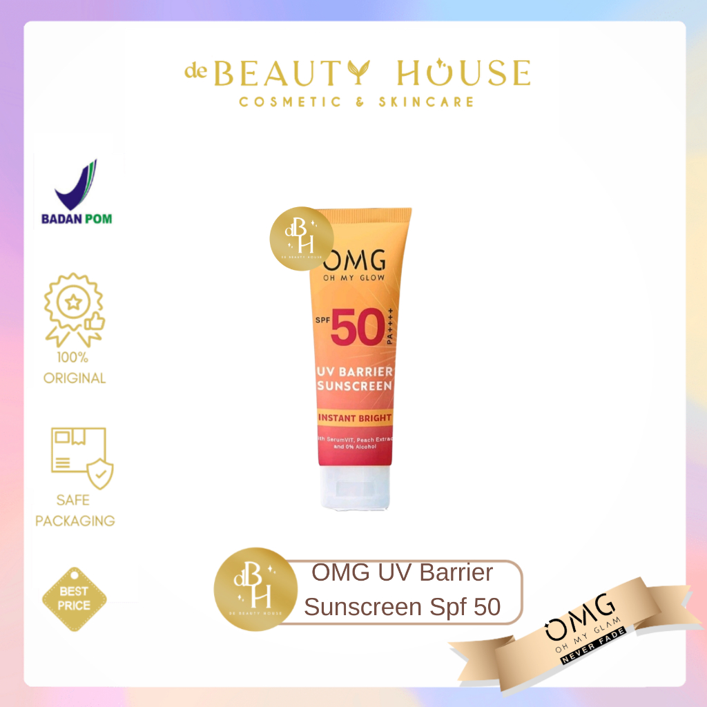 Jual OMG Oh My Glow UV Barrier Sunscreen SPF 50 PA++++ 25ml | Shopee Indonesia