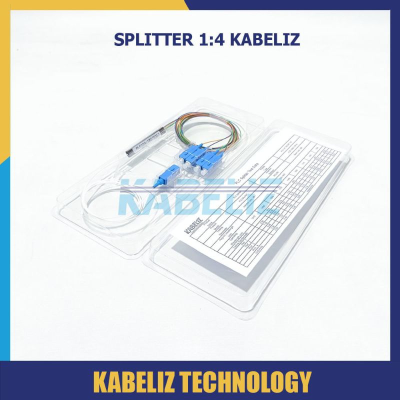 Jual Splitter PLC 1x4 Single Mode Fiber Optic 1*4 SC UPC FTTH splitter ...