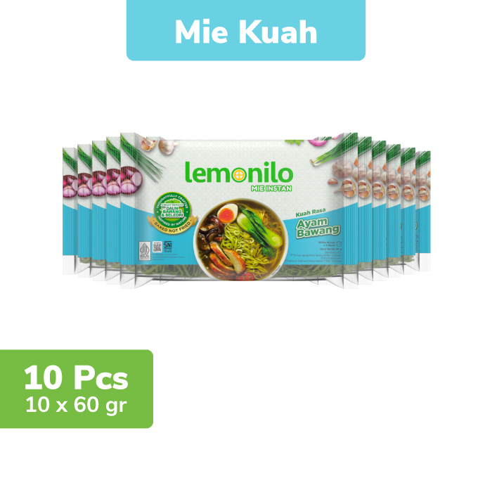 Jual 10 Pcs Lemonilo Mie Instan Kuah Ayam Bawang 60g | Shopee Indonesia