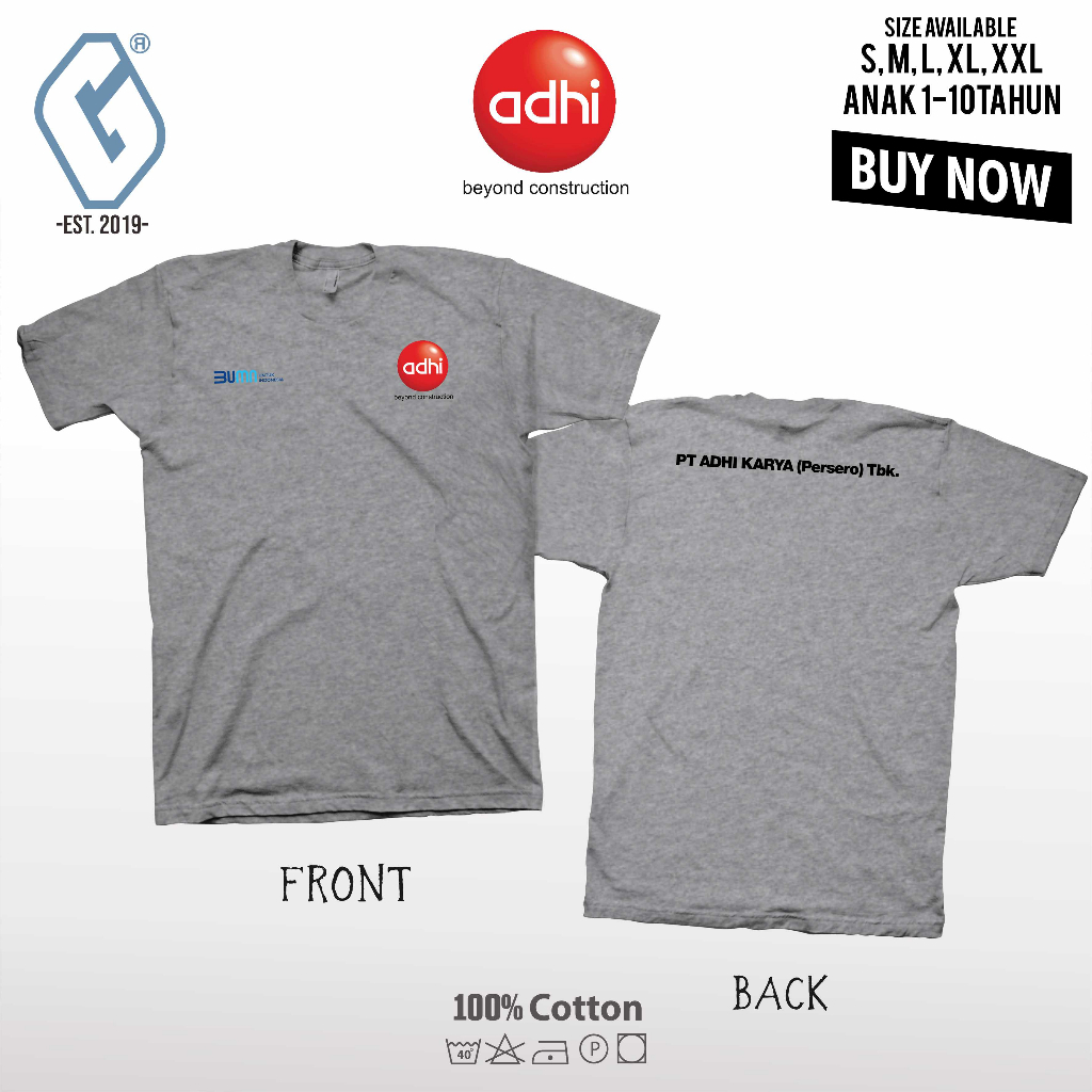 Jual kaos distro pt adhi karya / baju bumn adhi karya | Shopee Indonesia