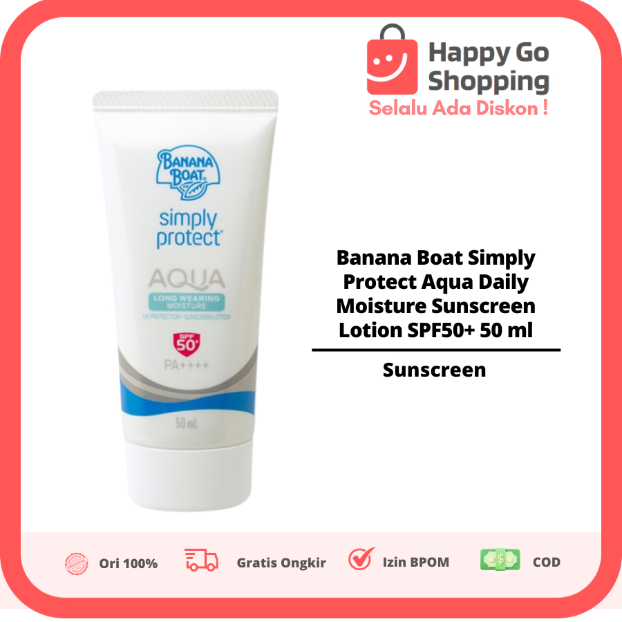Jual Banana Boat Simply Protect Aqua Daily Moisture Sunscreen Lotion SPF50+ 50 ml | Shopee Indonesia