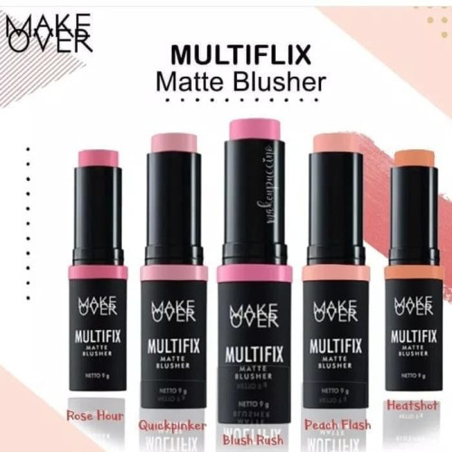 Jual Make Over Multifix Matte Blusher 9g Blush On Stick | Shopee Indonesia