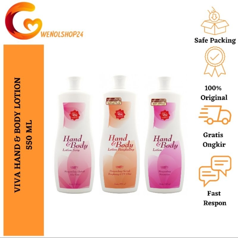 Jual Viva Hand & Body Lotion 550 ML ( New Improved Parfume) | Shopee ...
