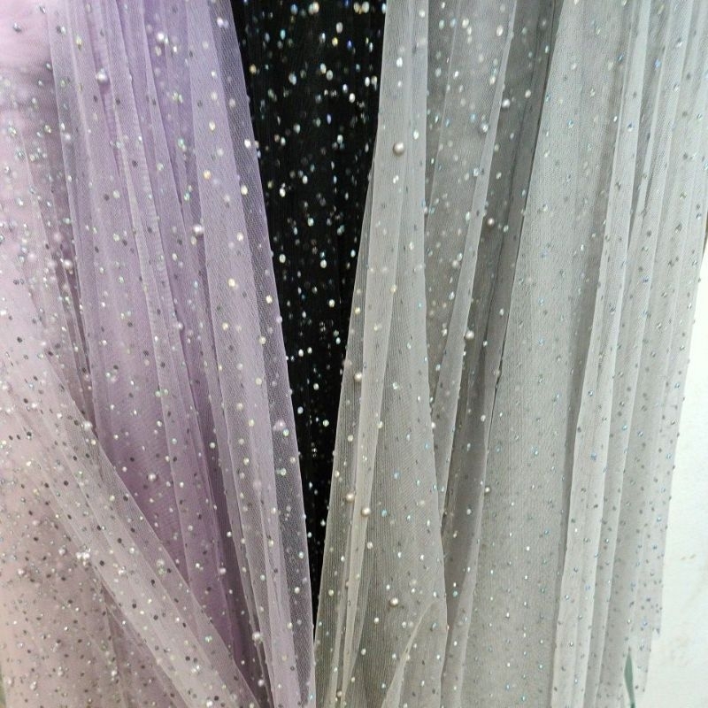 Jual Bahan / kain Tile mutiara | Tulle Cinderella | Tile Swarovski ...