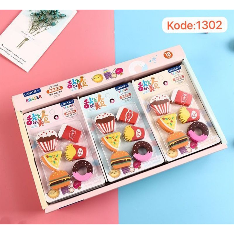 Jual penghapus pensil lucu | penghapus eraser karet karakter food cake ...