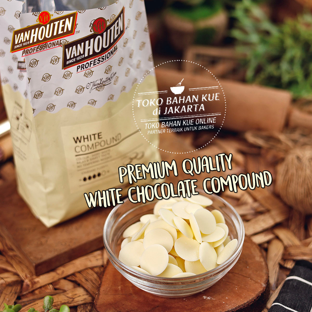 Jual Van Houten White Compound Coin 100gr Chocolate Putih Cokelat Susu Coklat Baking | Shopee ...