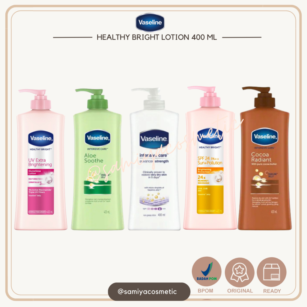 Jual Vaseline Body Lotion 400ml Intensive Care | Healthy Bright ...