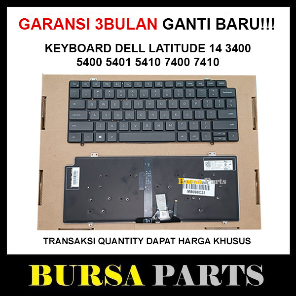 Jual Keyboard Dell Latitude 14 3400 5400 5410 5401 7400 7410 Backlite ...