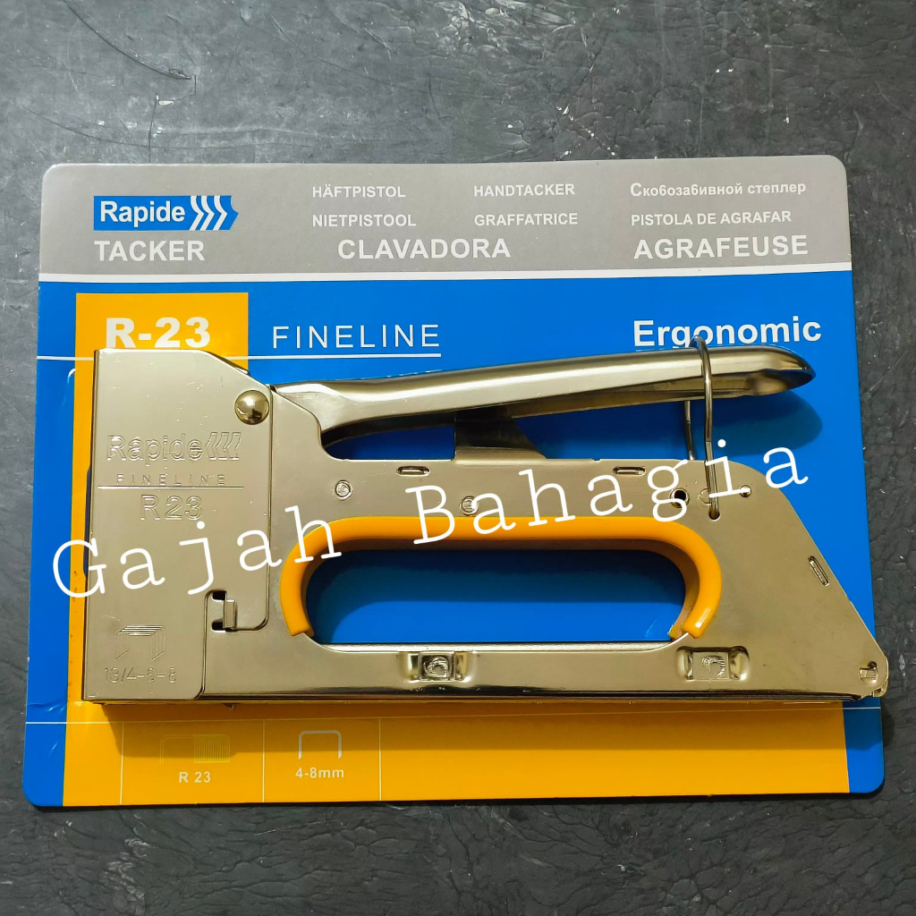 Jual Rapide R23 Staples hand gun tacker Hekter Stapler tembak manual R ...