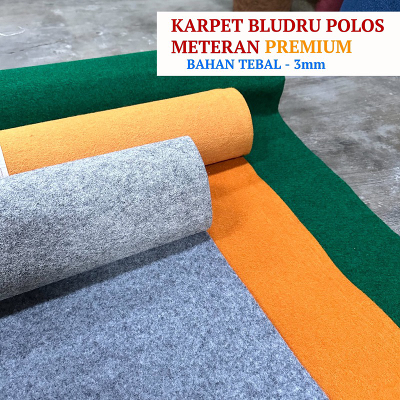 Jual Karpet Bludru Polos Meteran Premium Masjid Panggung Pameran Tebal 3mm | Shopee Indonesia