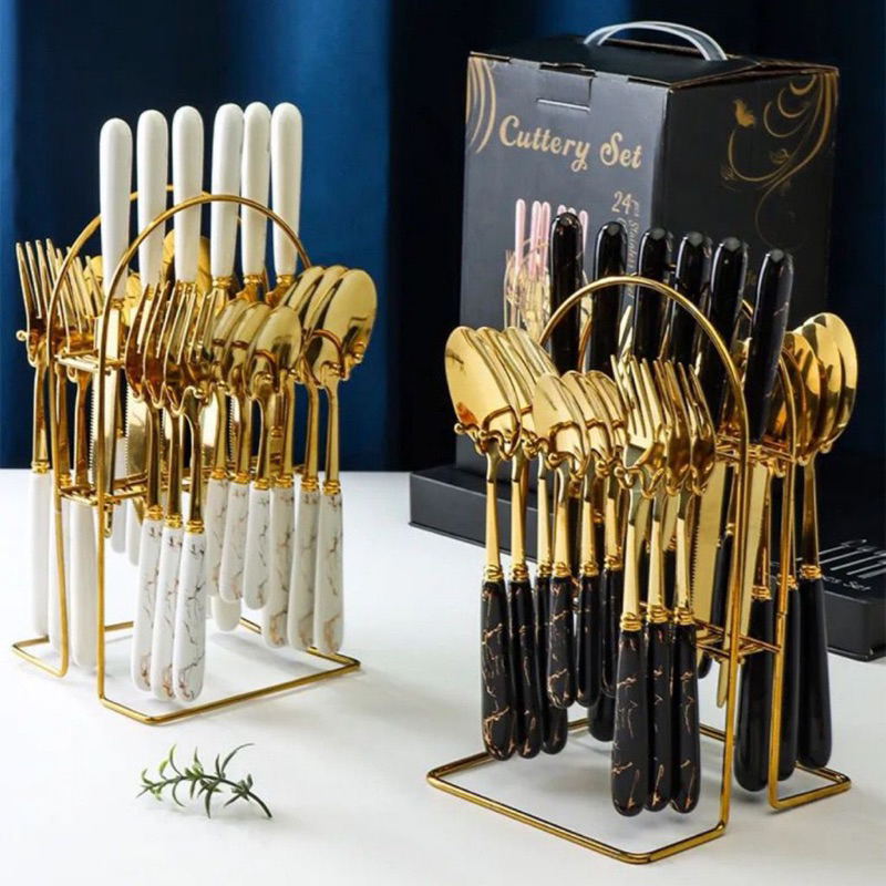 Jual SENDOK SULTAN SET / SENDOK GOLD / CUTLERY SET / STAINLESS STEEL ...