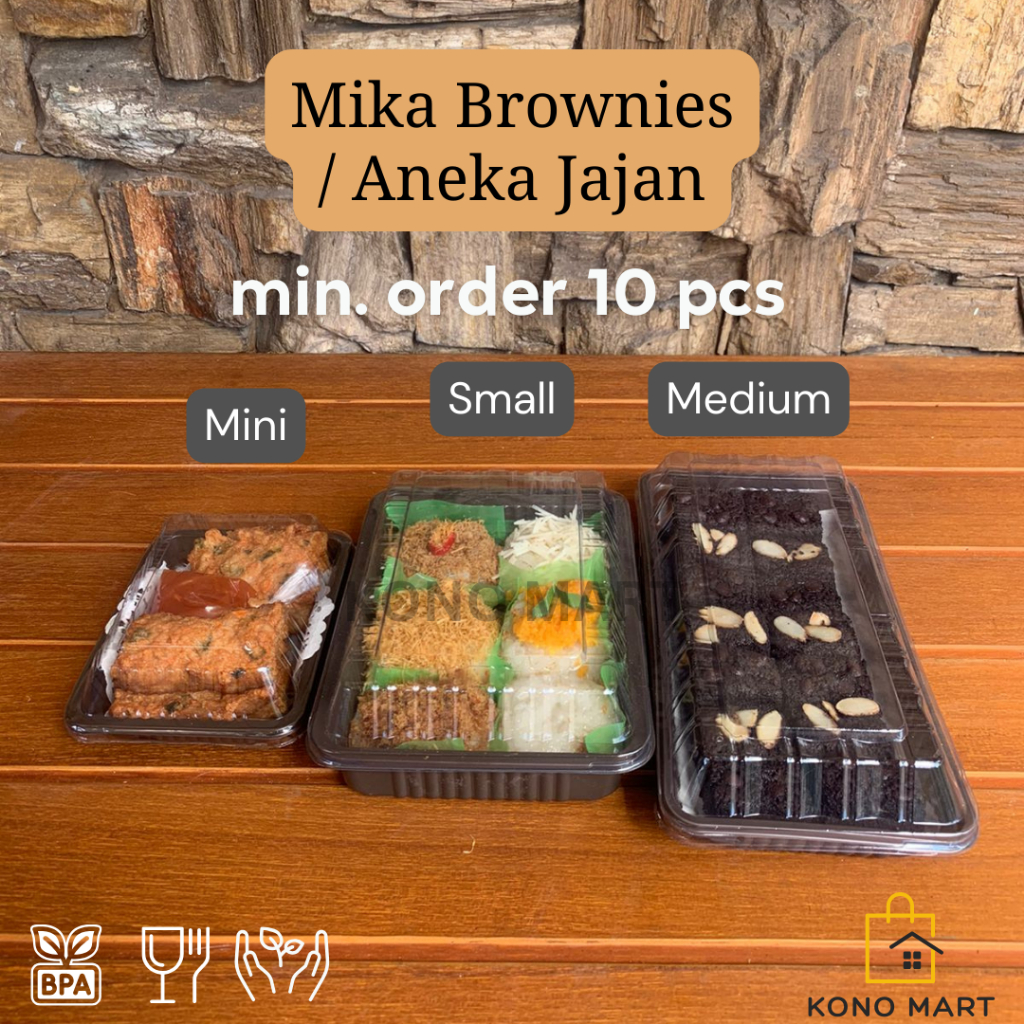 Jual [ECER MIN 10 PCS] MIKA BROWNIES MINI SMALL MEDIUM / MIKA BROWNIES ECERAN / MIKA JAJAN ...