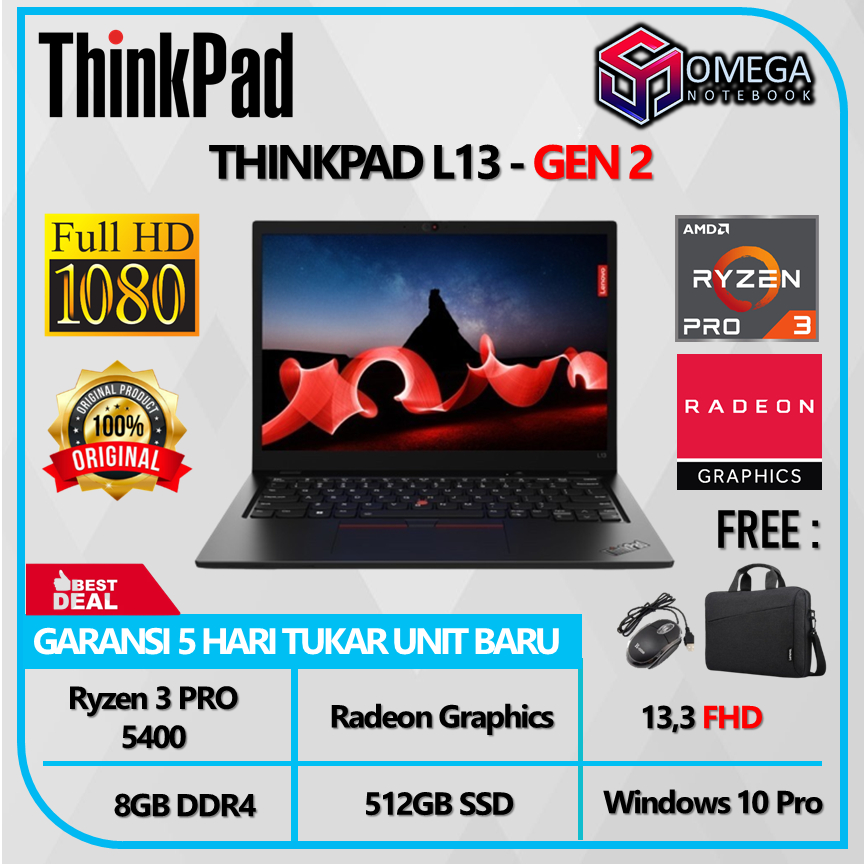 Jual Lenovo Thinkpad L13 Ryzen 3 Pro 5400 8GB 512GB Radeon 13,3 FHD ...