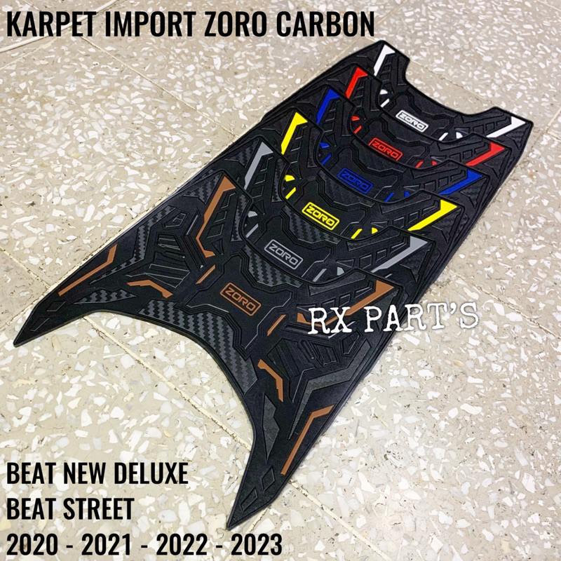 Jual KARPET CARBON ZORO / PIJAKAN KAKI - MOTOR HONDA BEAT NEW DELUXE / BEAT STREET - 2020 - 2021 ...