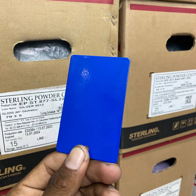 Jual bubuk powder coating biru bca eceran (1kg) | Shopee Indonesia