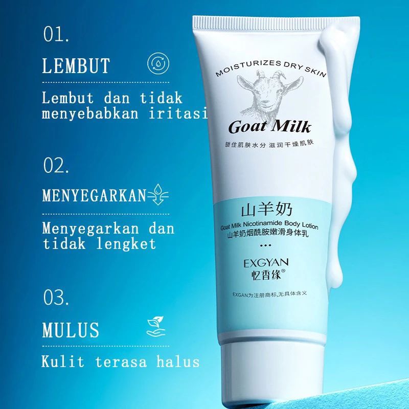 Jual Goat Milk Lotion 100ml Badan Pemutih Badan Improve Dryness ...