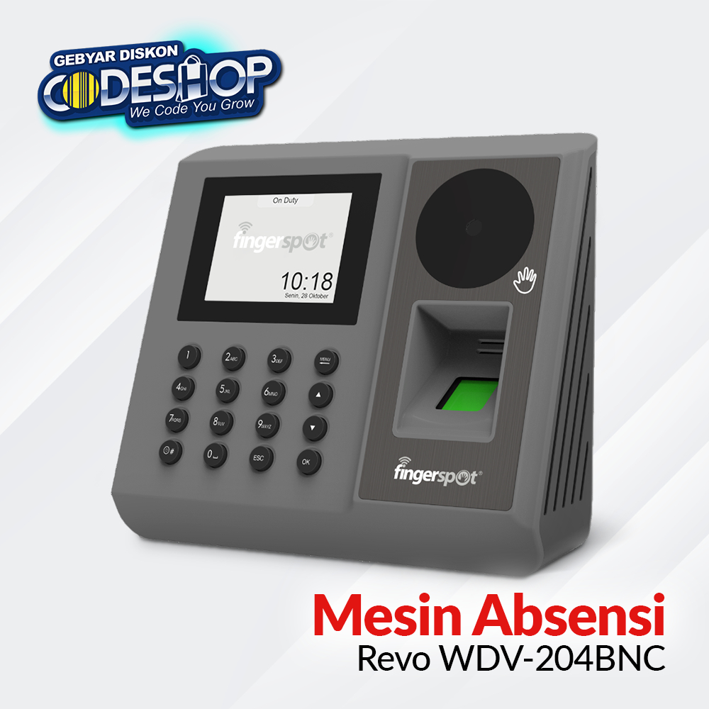 Jual Fingerspot Revo WDV-204BNC Mesin Absensi Fingerprint Sidik Jari ...
