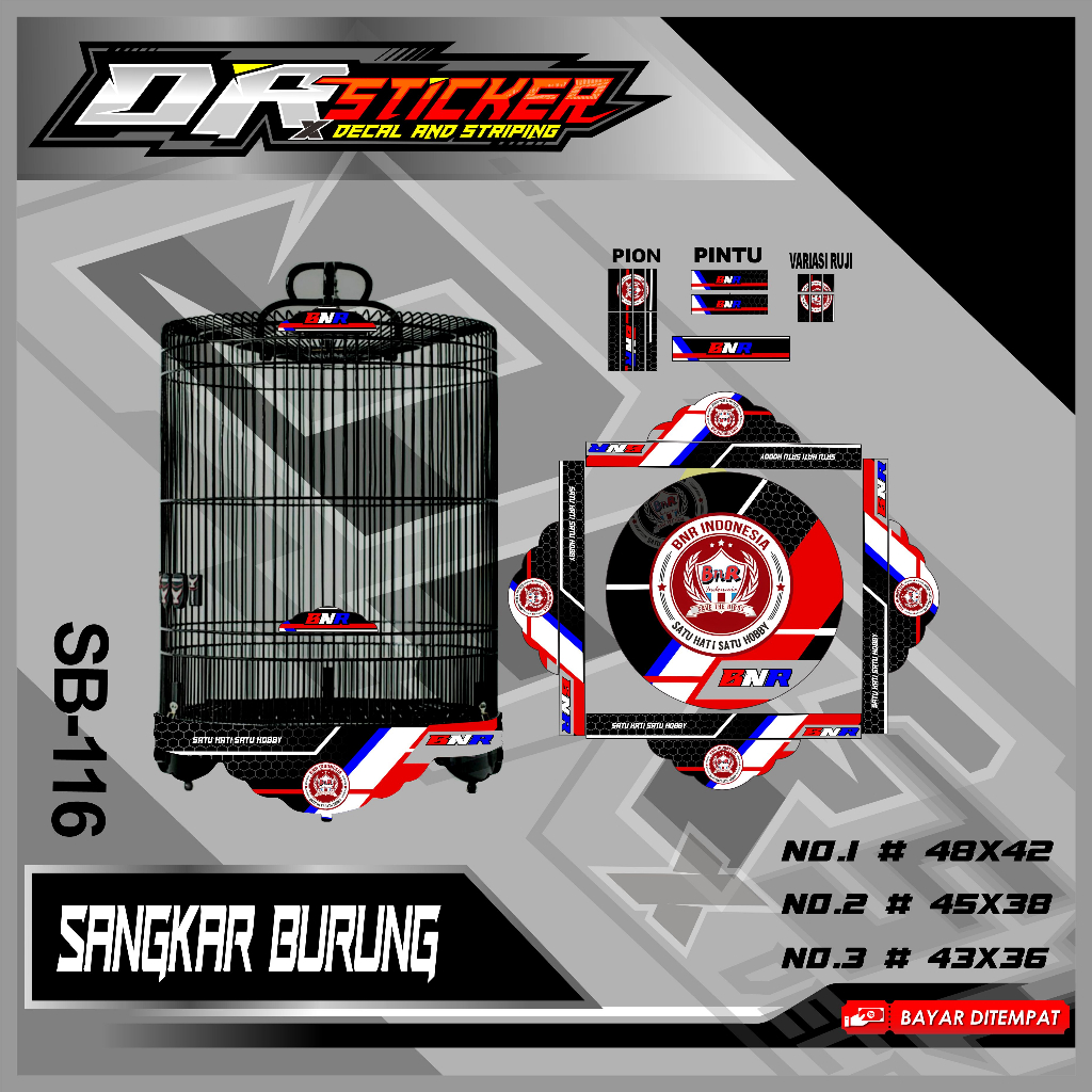 Jual Stiker Sangkar Lovebird BNR | Stiker Tebok Lovebird Stiker Sangkar ...