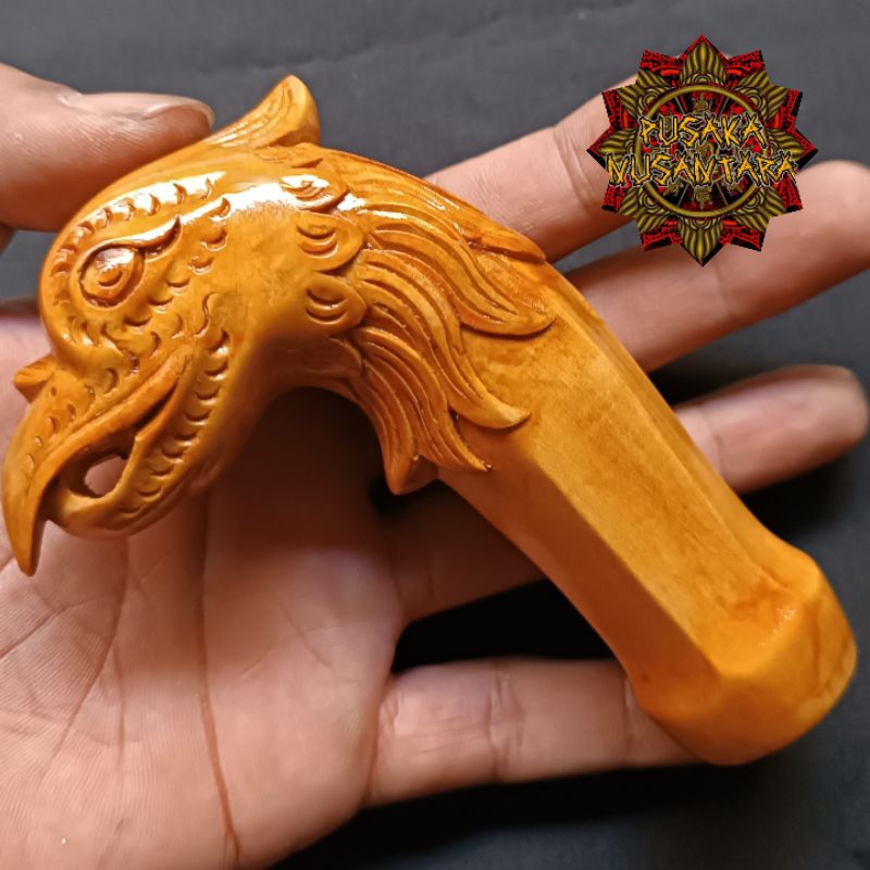 Jual Deder Keris Bahan Kayu Cendana Jawa Ukir Mptif Kepala Burung ...
