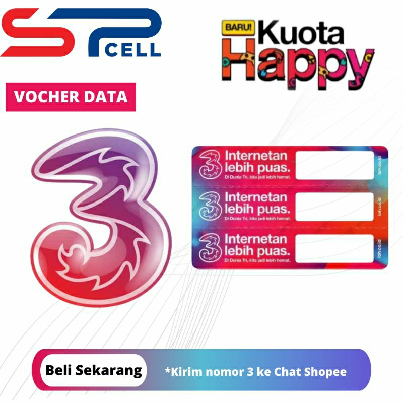 Jual KUOTA 3 INJEK SE-INDONESIA | Shopee Indonesia