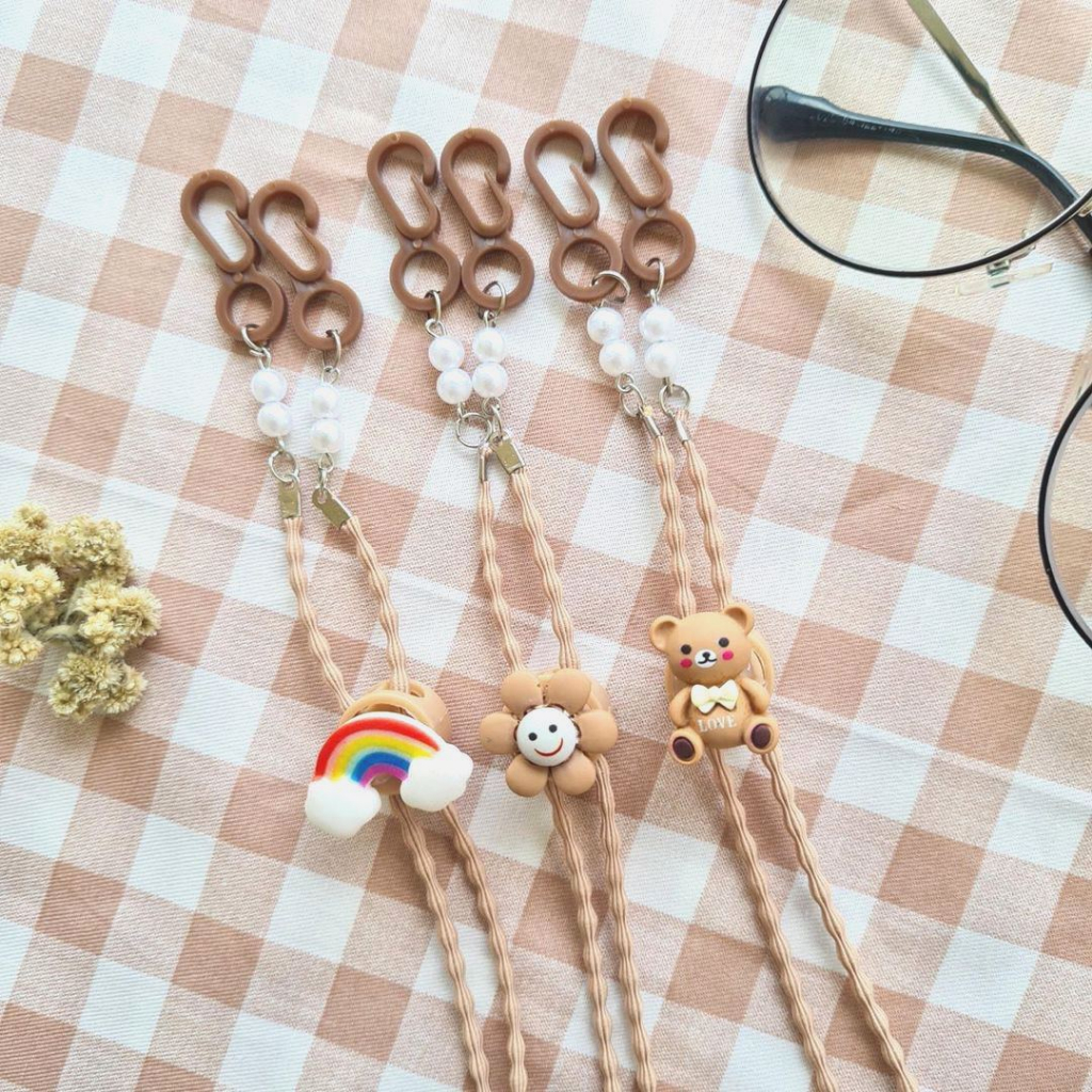 Jual Basic Strap Masker 2in1 (Dengan Mutiara) ClayxMote - Lucu Lucu dan ...