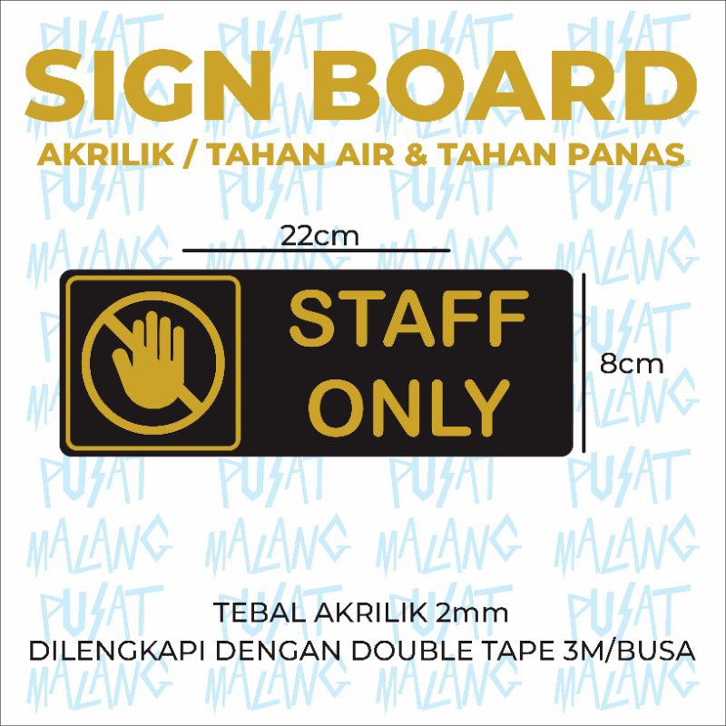 Jual SIGN BOARD AKRILIK STAFF ONLY | PAPAN AKRILIK | SIGN AKRILIK ... Jual SIGN BOARD AKRILIK STAFF ONLY | PAPAN AKRILIK | SIGN AKRILIK ...