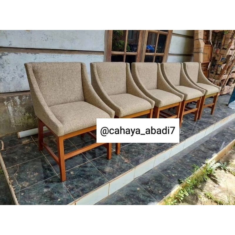 Jual kursi sofa cafe minimalis kayu jati , sofa santai restoran ...
