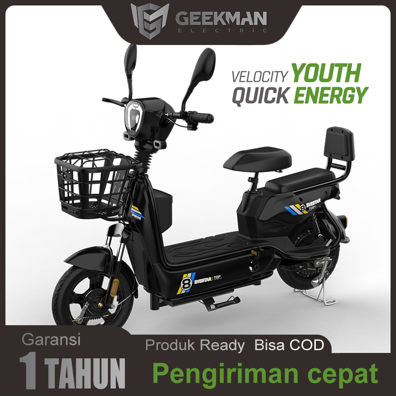 Jual GEEKMAN Sepeda listrik Garansi Resmi 12AH 48V Motor Brushless ...