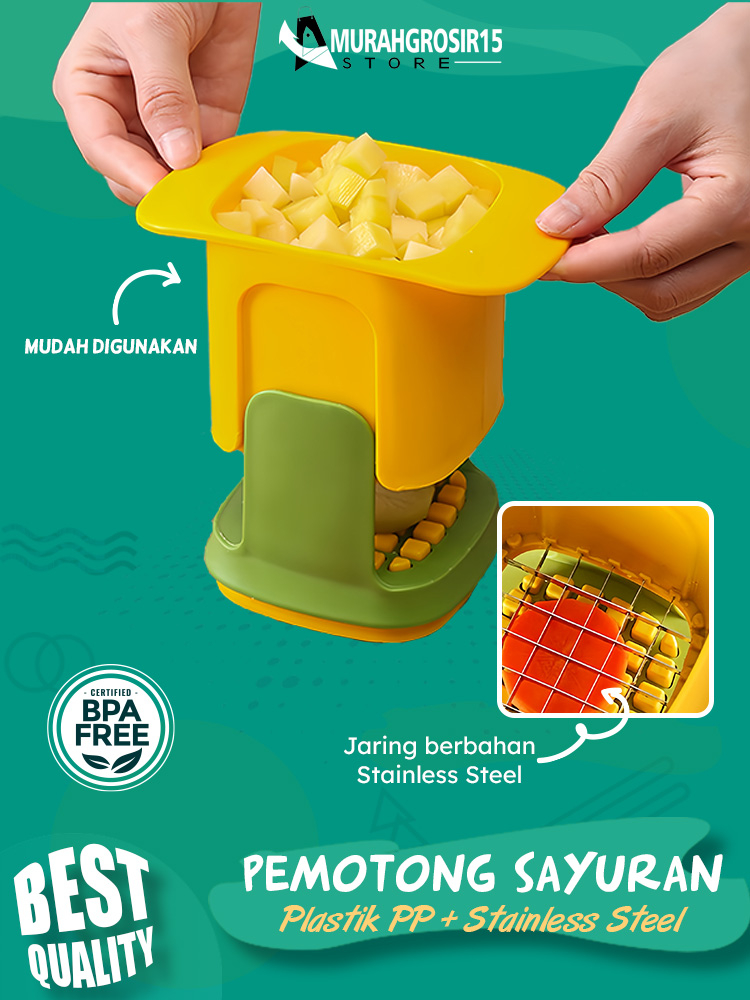 Jual Alat Pemotong Kentang Wortel Dadu Chopper Sayuran Alat Serbaguna ...