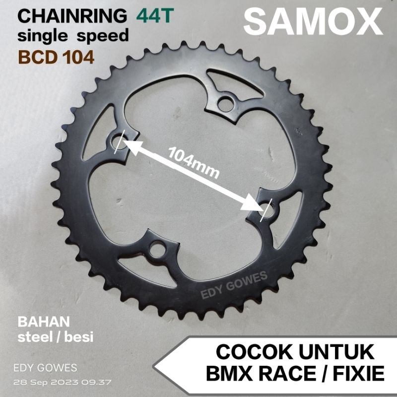Jual chainring 44T BMX race chainring single speed 44T BCD104 untuk BMX ...