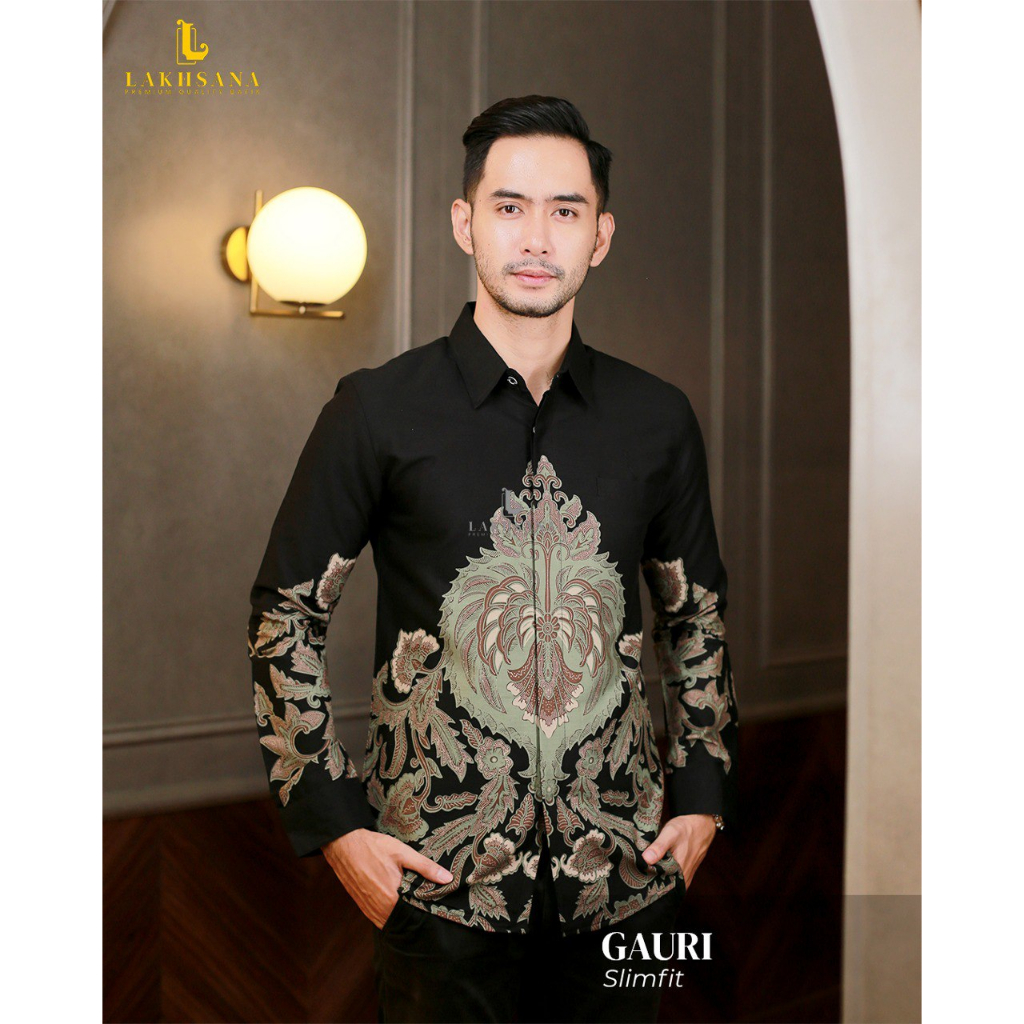 Jual Lakhsana Batik Gauri - Kemeja Batik Premium Slimfit Lengan Panjang ...
