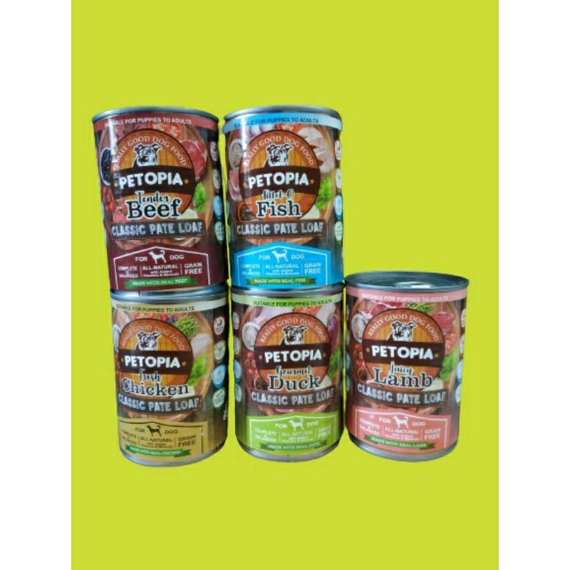 Jual Petopia dog food 380 gram all variant makanan basah kaleng anjing ...