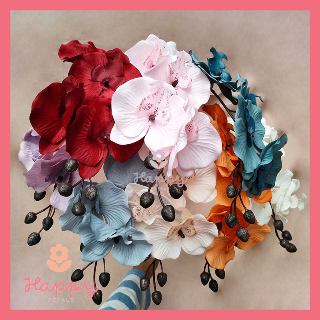 Jual Bunga Anggrek K6 Artificial Orchid Wedding Dekorasi Bunga Plastik ...