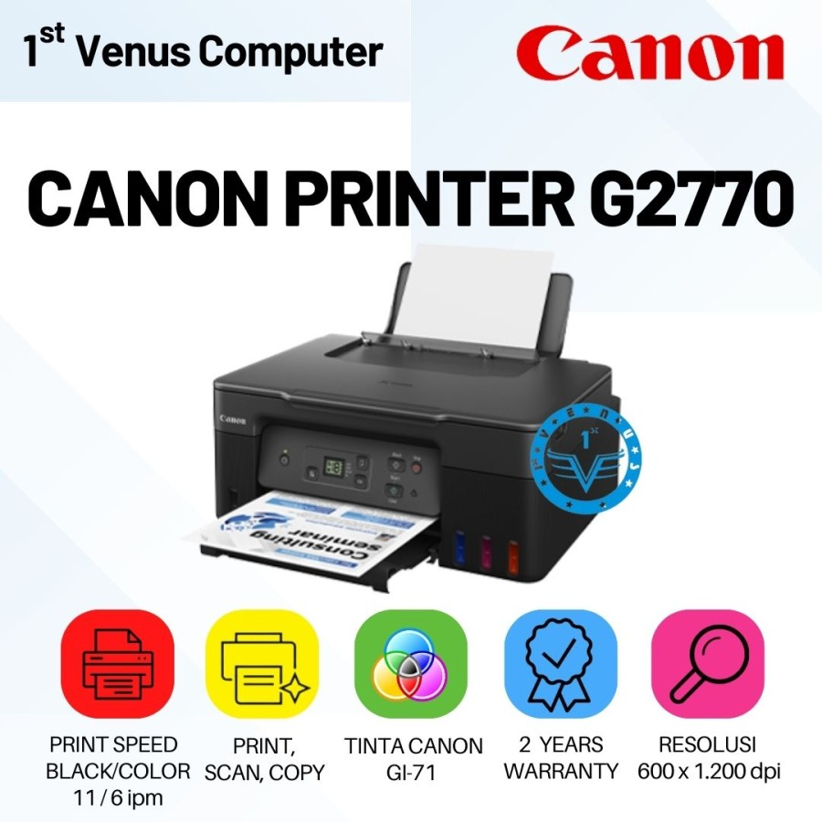 Jual CANON PRINTER G2770 INK TANK PRINT SCAN COPY / PRI23-CAN | Shopee ...
