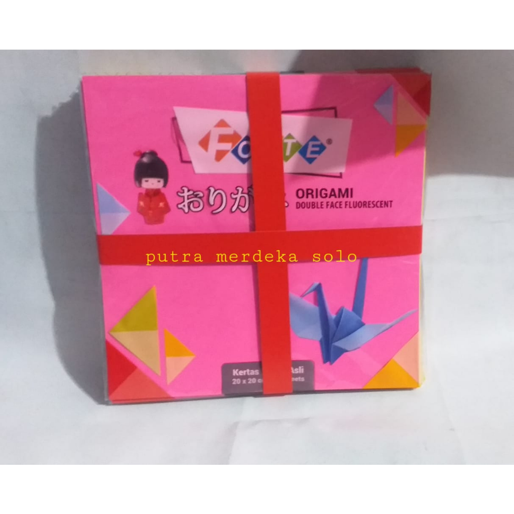 Jual Kertas Lipat / Origami Forte Warna Bolak Balik Kertas Origami ...