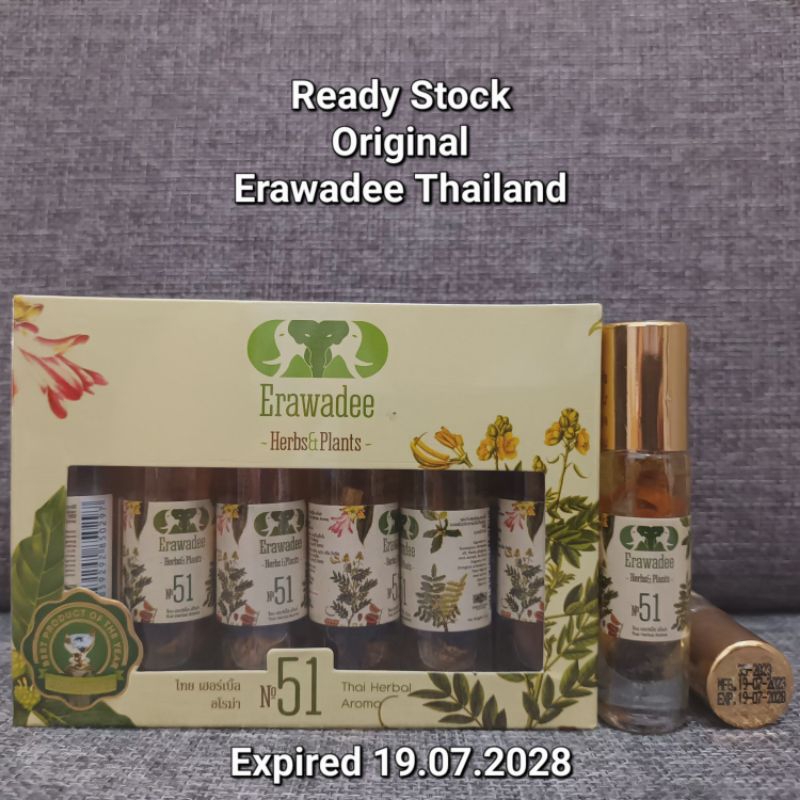 Jual Erawadee 51 / Inhaler Ya Dom 8 ml / Minyak Angin Roll On Herbal ...