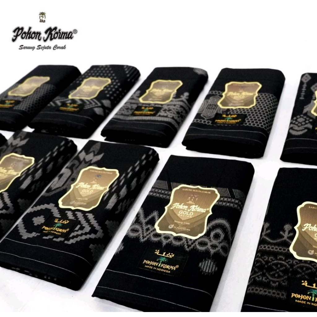 Jual Sarung Pohon Korma Gold Balian Hitam Pintu Aceh / Classic Hitam ...