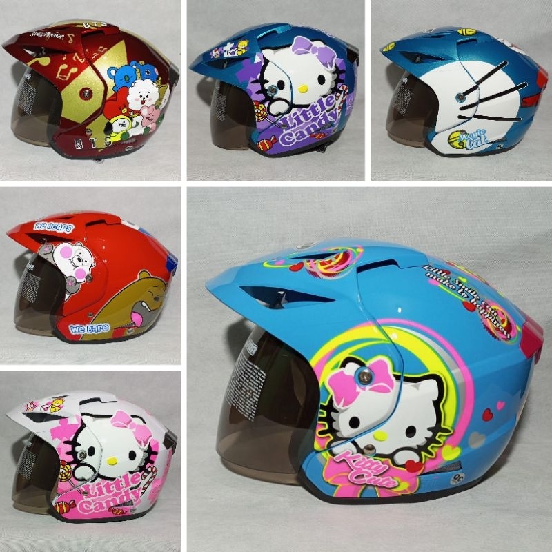 Jual HELM MOTOR SNI HELM TAKIRA MOTIF WANITA HELM HALF FACE UNTUK ...
